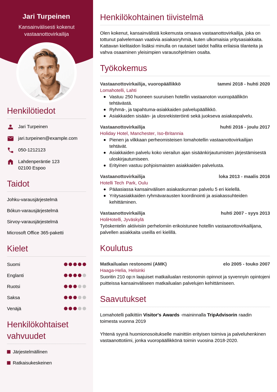 CV-mallipohjat - CV.fi