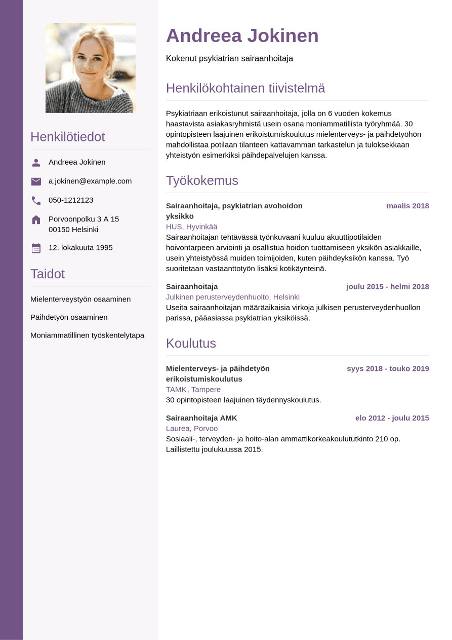 CV-mallipohjat - CV.fi