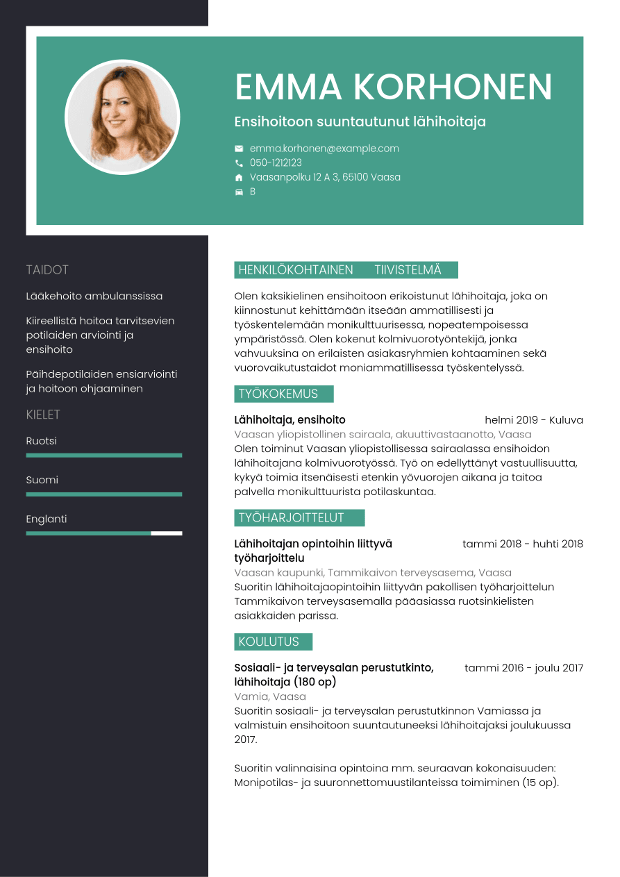 CV-mallipohjat - CV.fi
