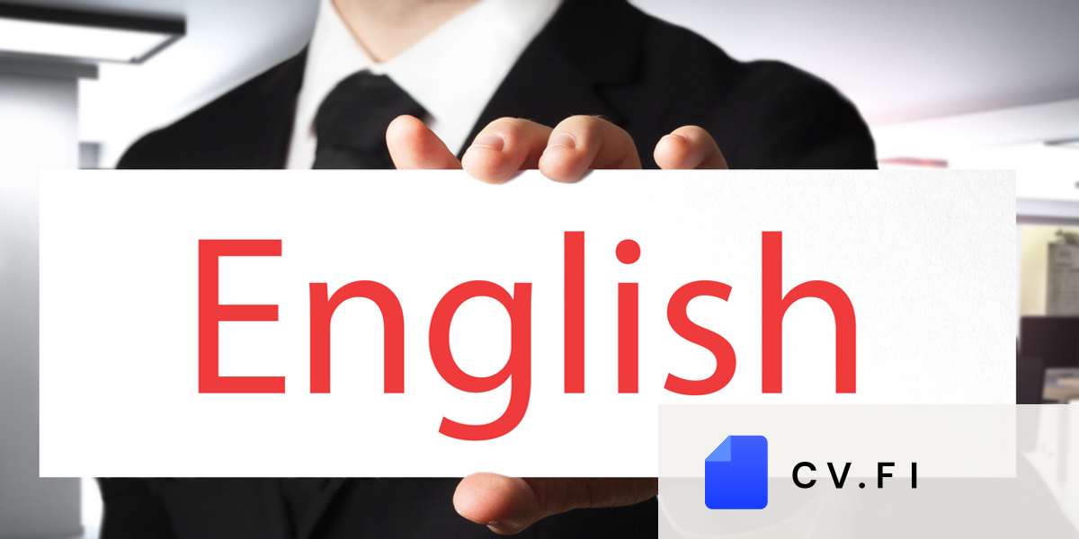 Kuinka tehdä CV englanniksi - CV.fi